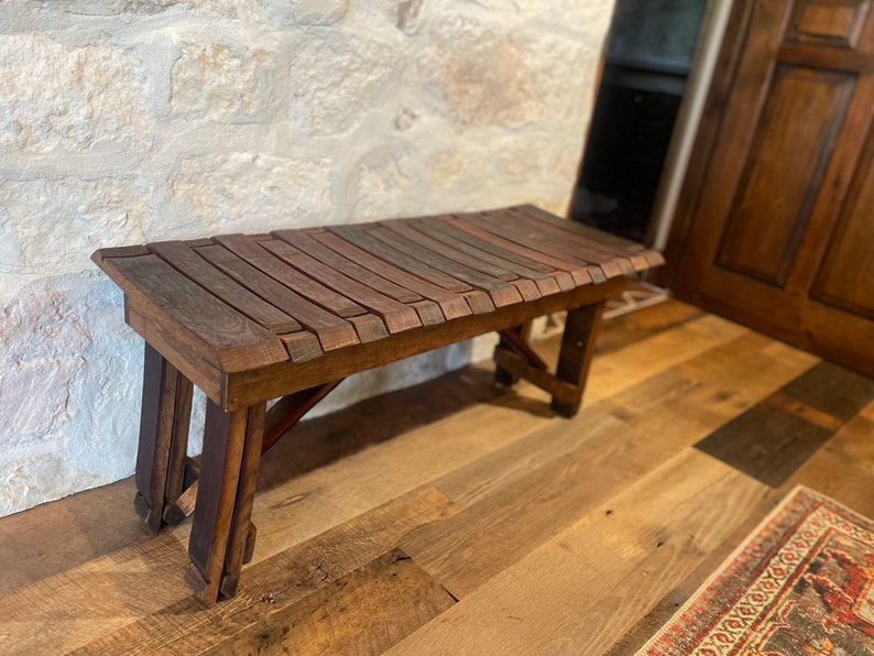 Wine Barrel Bench - Etsy