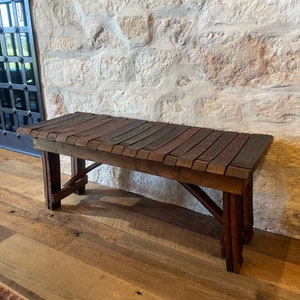 Wine Barrel Bench - Etsy