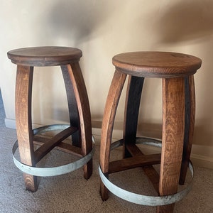 Wine Barrel Stool - Etsy