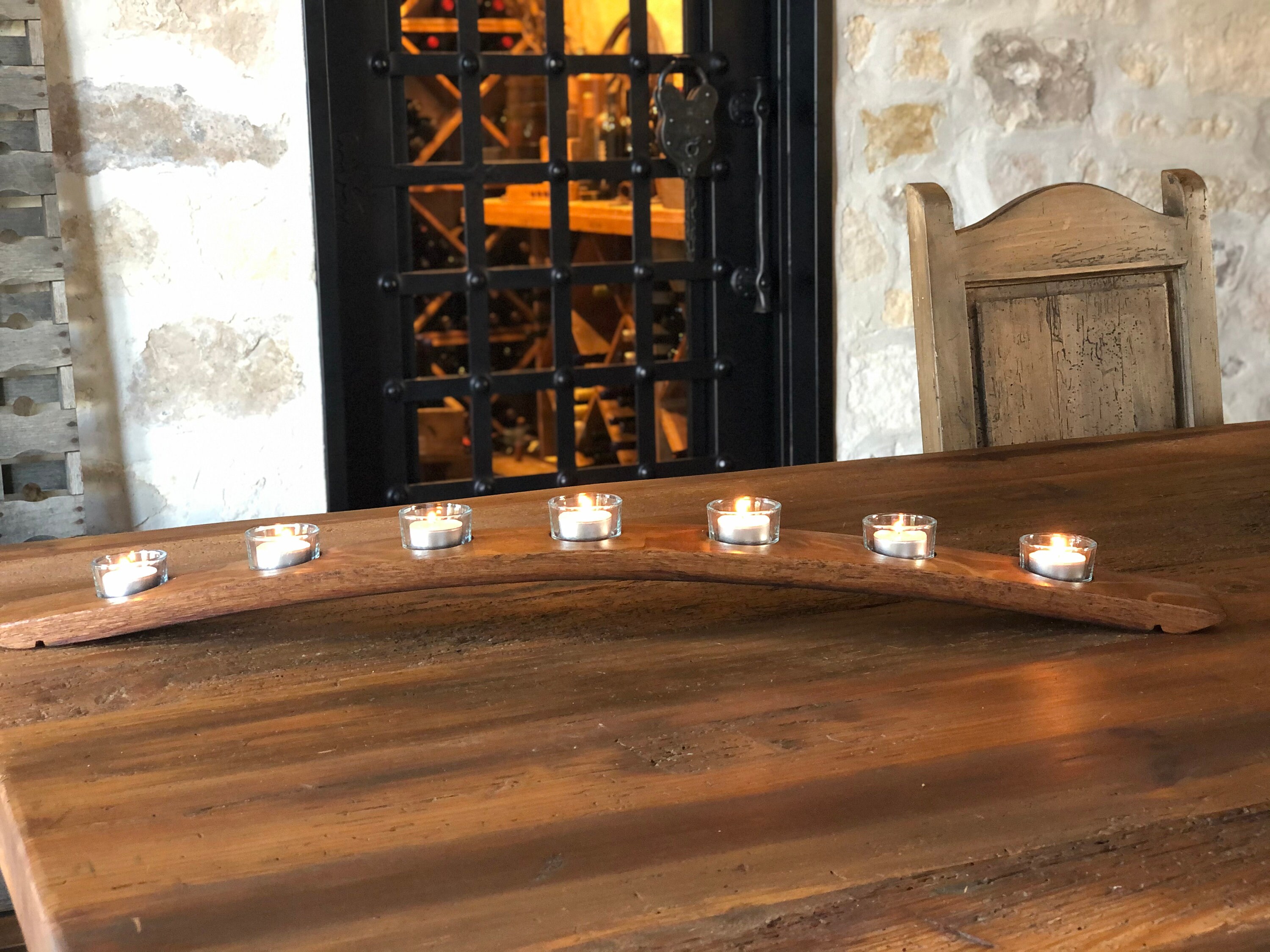 Barrel Stave Candleholder-7 Candles - Etsy