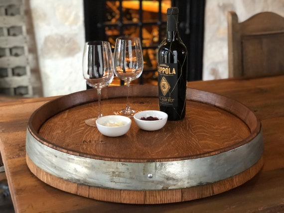 Wine Barrel Lazy Susan With Ring - Etsy