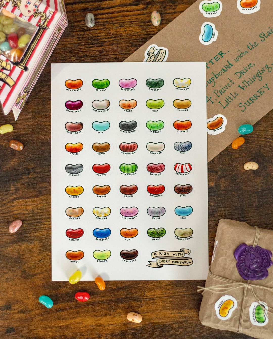 Every Flavour Beans Sticker Sheet - Etsy