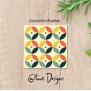 Mid-century Modern Coasters, Atomic Era 1950s Design, Space Age ...