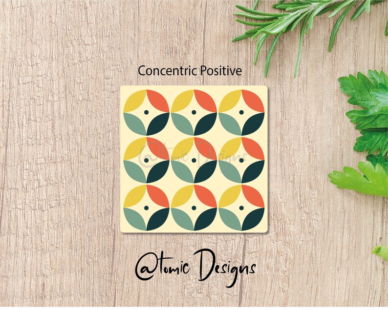 Mid-century Modern Coasters, Atomic Era 1950s Design, Space Age ...