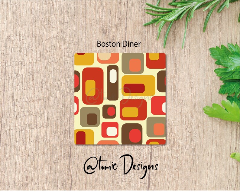 Mid-century Modern Coasters, Atomic Era 1950s Design, Space Age ...