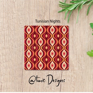 Mid-century Modern Coasters, Atomic Era 1950s Design, Space Age ...