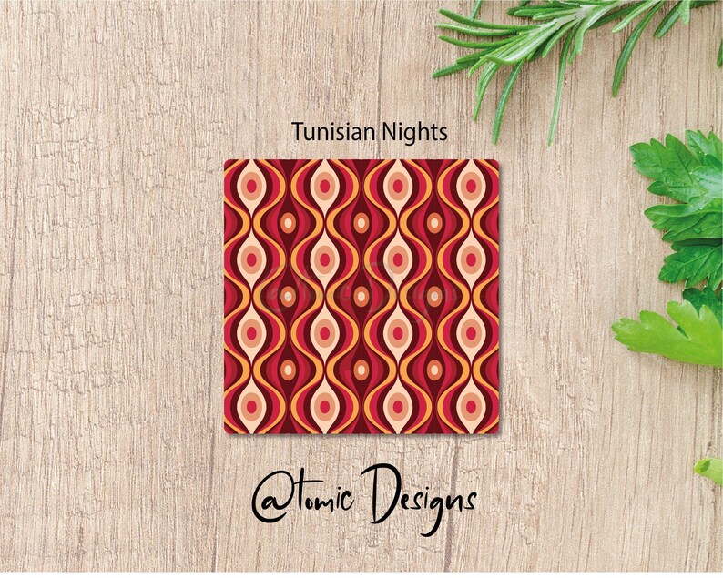 Mid-century Modern Coasters, Atomic Era 1950s Design, Space Age ...