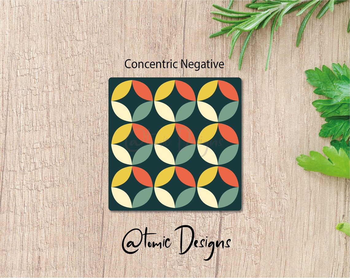 Mid-century Modern Coasters, Atomic Era 1950s Design, Space Age ...