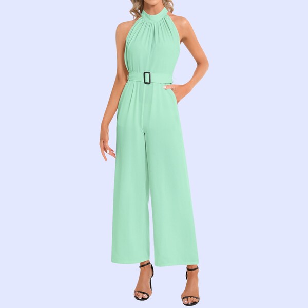 Halter Jumpsuit - Etsy