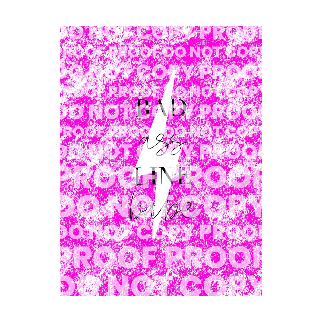 Bad Ass Line Babe Pink Phone Wallpaper L Pink Line Babe - Etsy