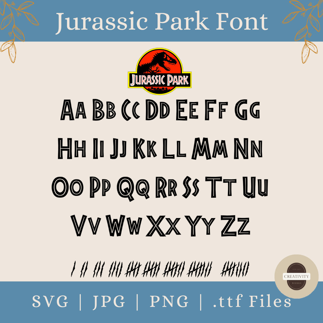 Jurassic Park Font Donsour Font PNG Make Your Own Custom T-shirt Canva ...