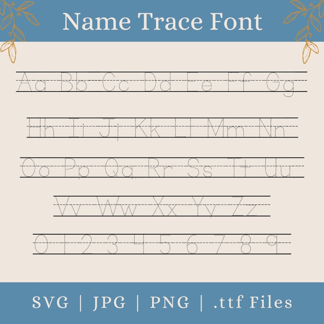 Name Tracing Font Make Your Own Worksheets Personalized Name ...