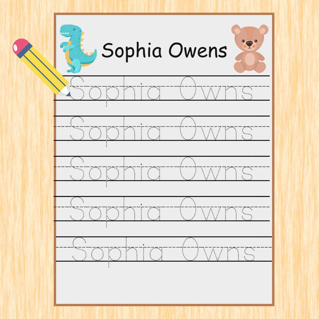 Name Tracing Font Make Your Own Worksheets Personalized Name ...