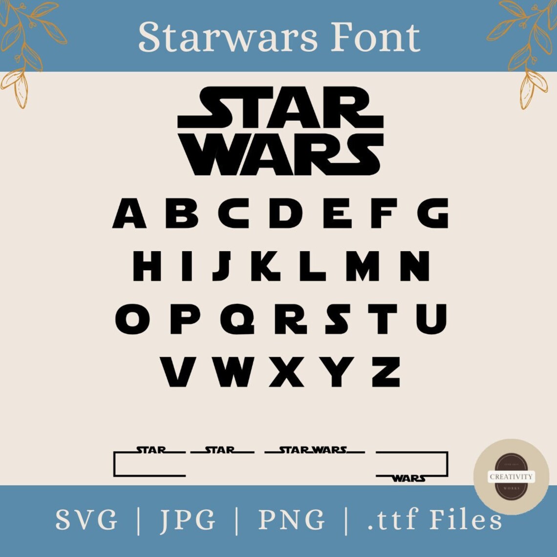 STARWARS FONT SVG, Star Wars Svg, Star Wars Aplhabet Svg, Star Wars ...