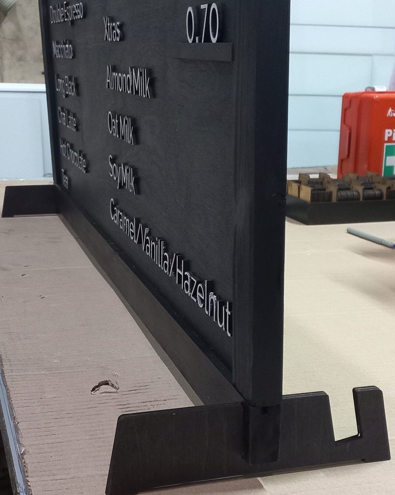 Customizable Ready-made Wall Letter Menu Board in a Wooden Frame Wall ...