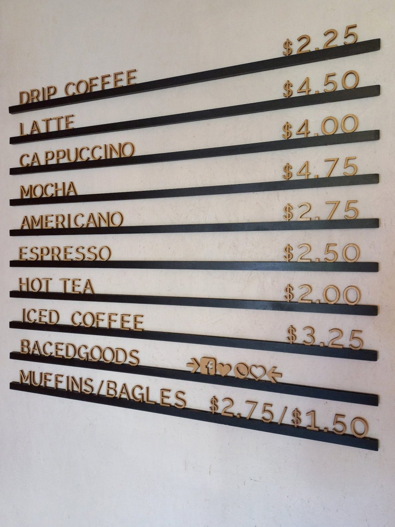 Wooden Letter Board: Light Letters & Black Rails | Versatile Letter ...