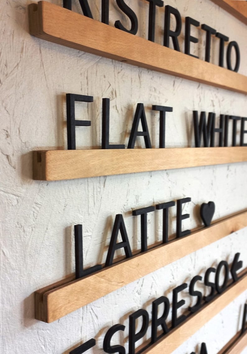 Customizable Wooden Rails for Your Dream Message Board (letters Sold ...