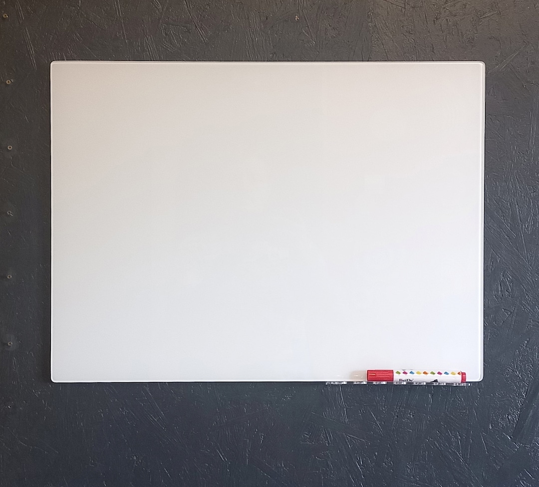 White Magnetic Tempered Glass Board | Dry Erase Gloss White Board ...