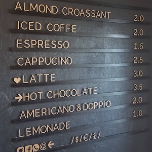 Wooden Letter Board: Light Letters & Black Rails | Versatile Letter ...