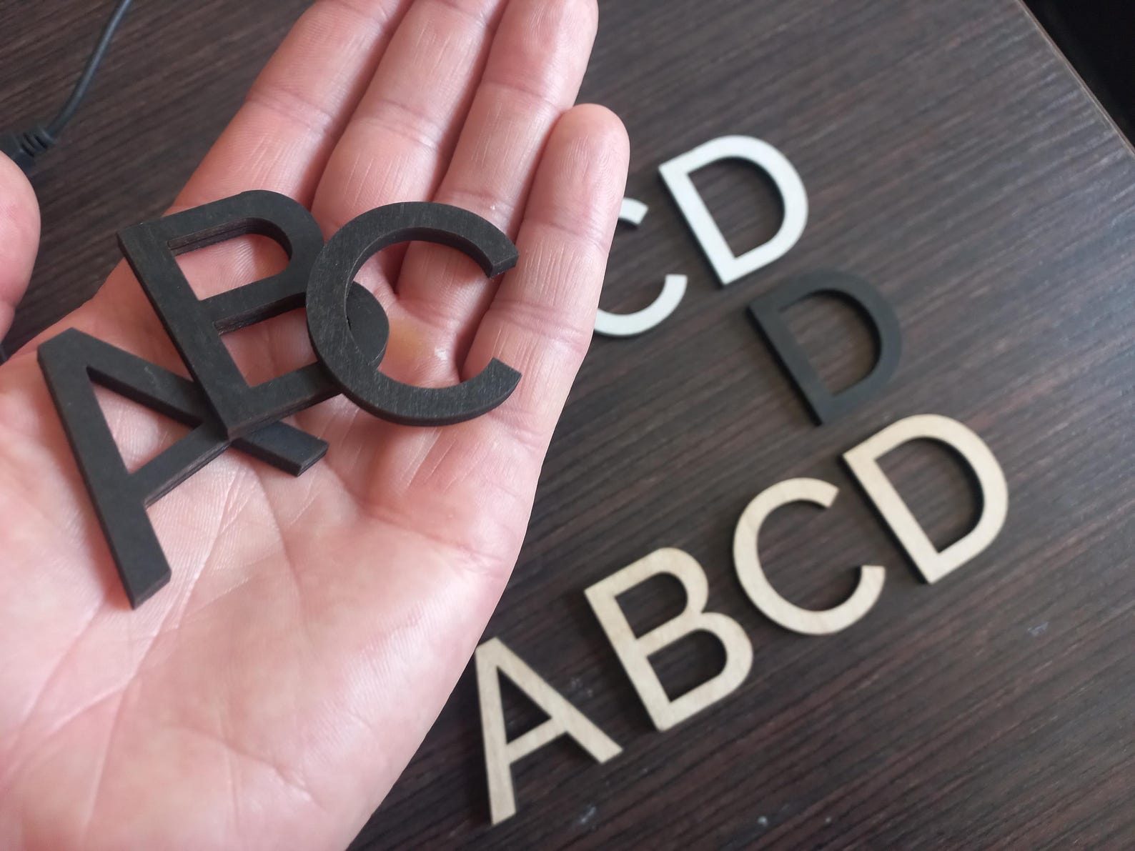 Selfadgesive Wooden Letters for Wall Menu Board – Café Signage, Office ...