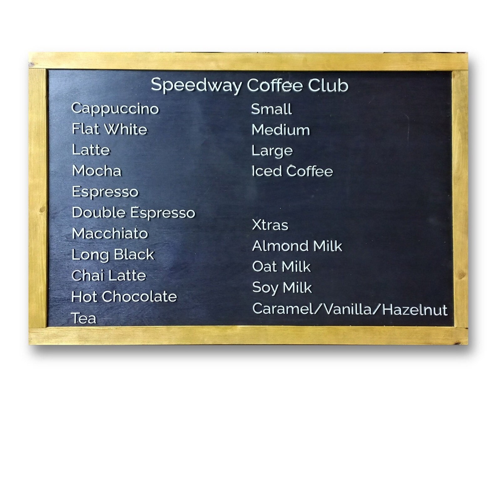 Customizable Ready-made Wall Letter Menu Board in a Wooden Frame Wall Mounted Ready-use Gourmet ...