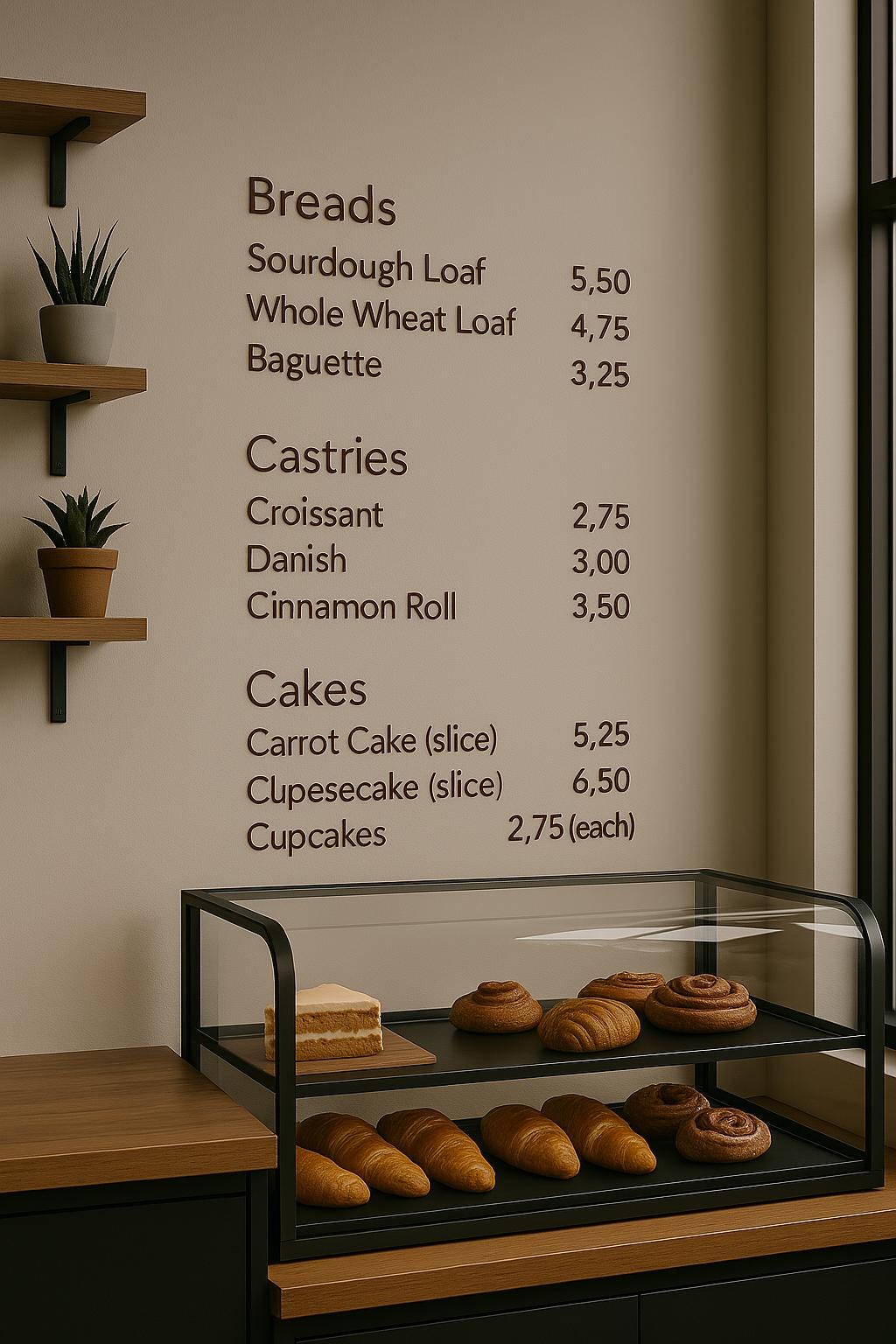Selfadgesive Wooden Letters for Wall Menu Board – Café Signage, Office ...