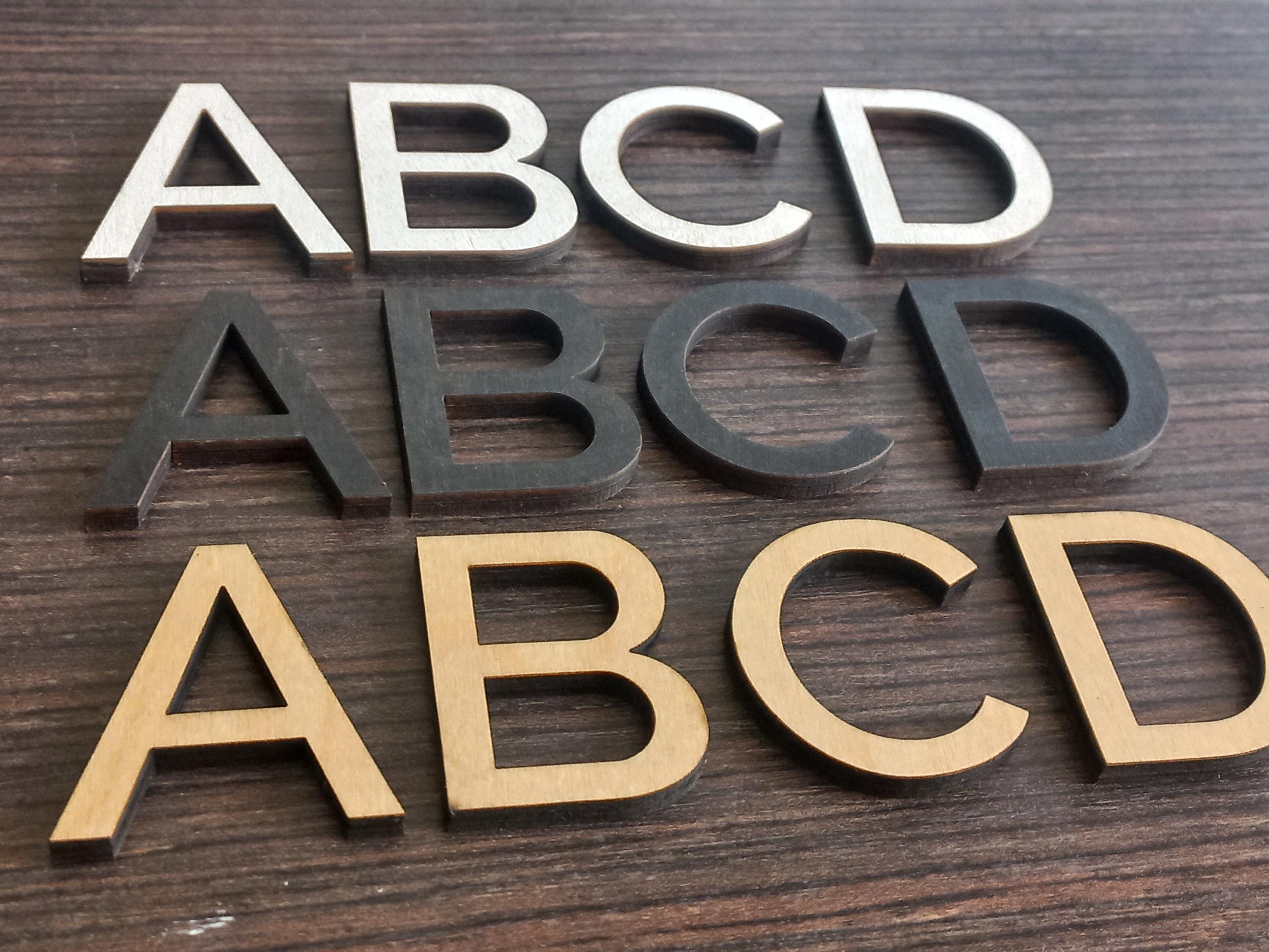 Selfadgesive Wooden Letters for Wall Menu Board – Café Signage, Office ...