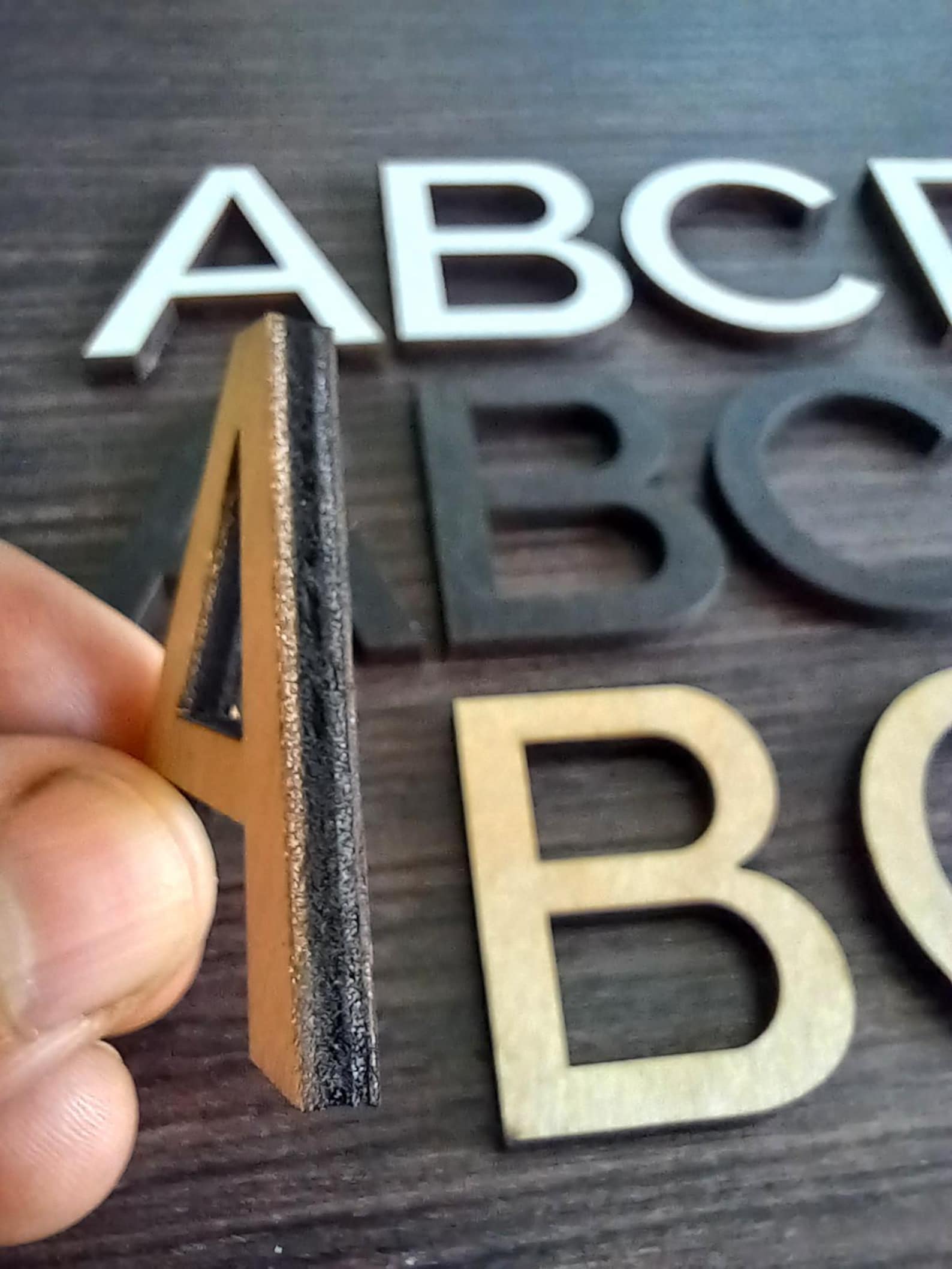 Selfadgesive Wooden Letters for Wall Menu Board – Café Signage, Office ...