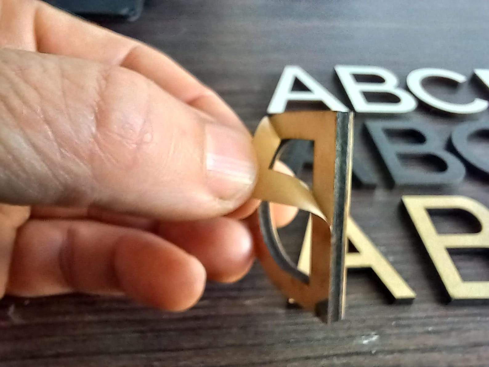Selfadgesive Wooden Letters for Wall Menu Board – Café Signage, Office ...