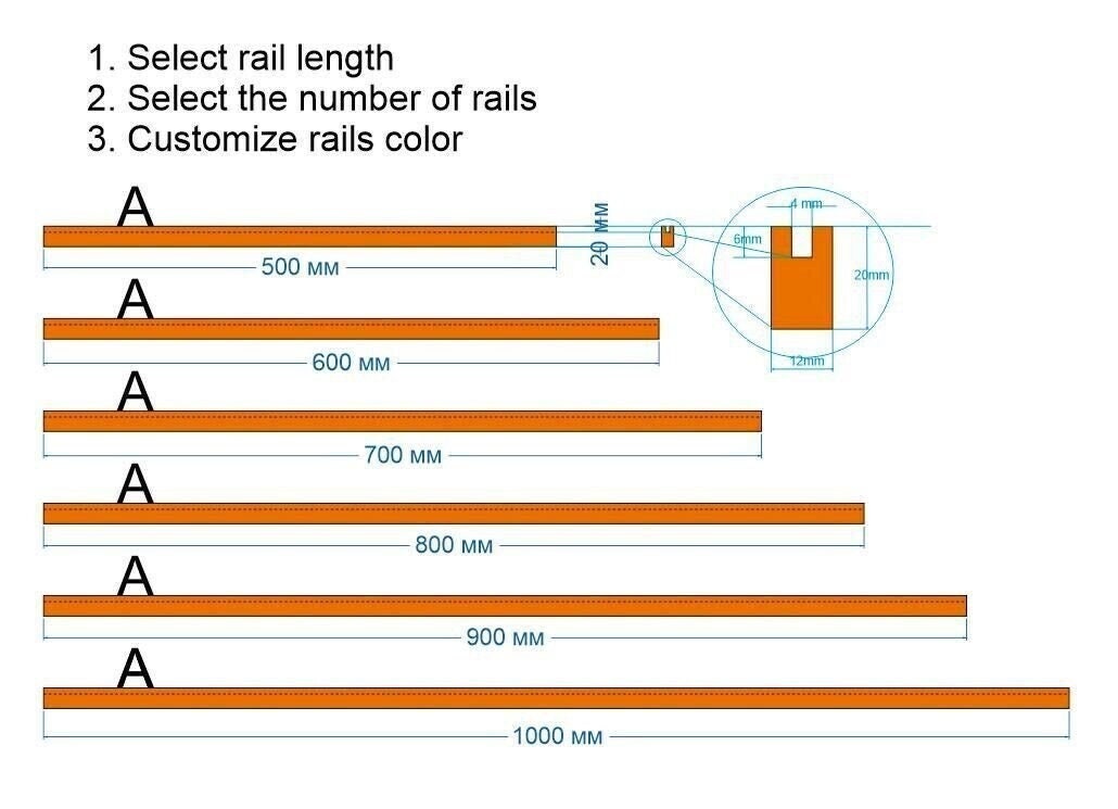 Wooden Rails for Letter Board, Custom Length Menu Display Rails ...