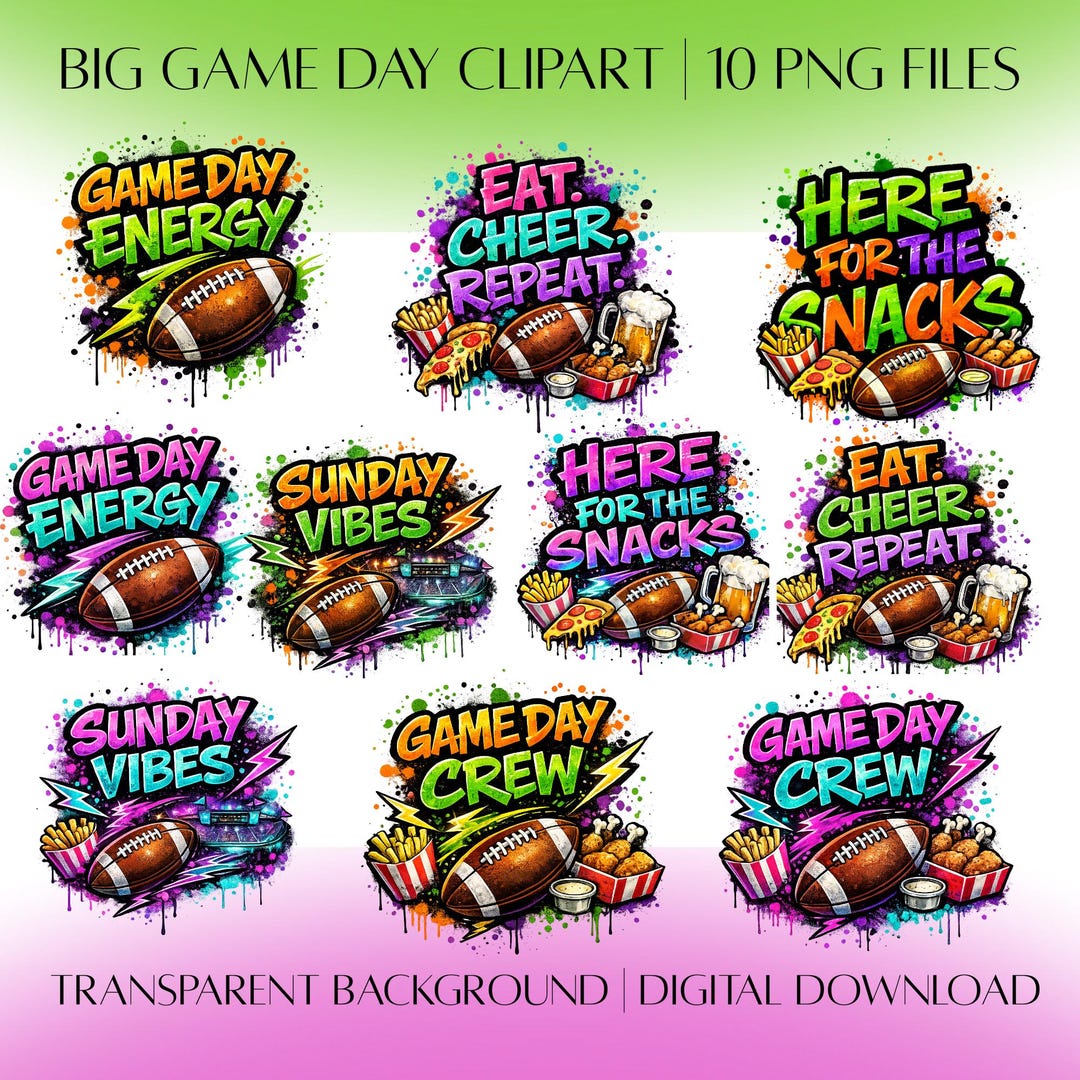 Big Game Day Clipart PNG Football Game Day Clipart Game Day Clipart ...