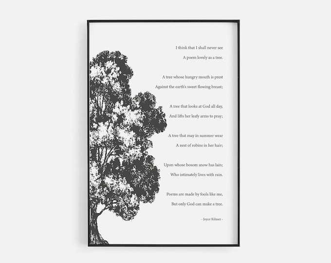 Trees Poem - Etsy