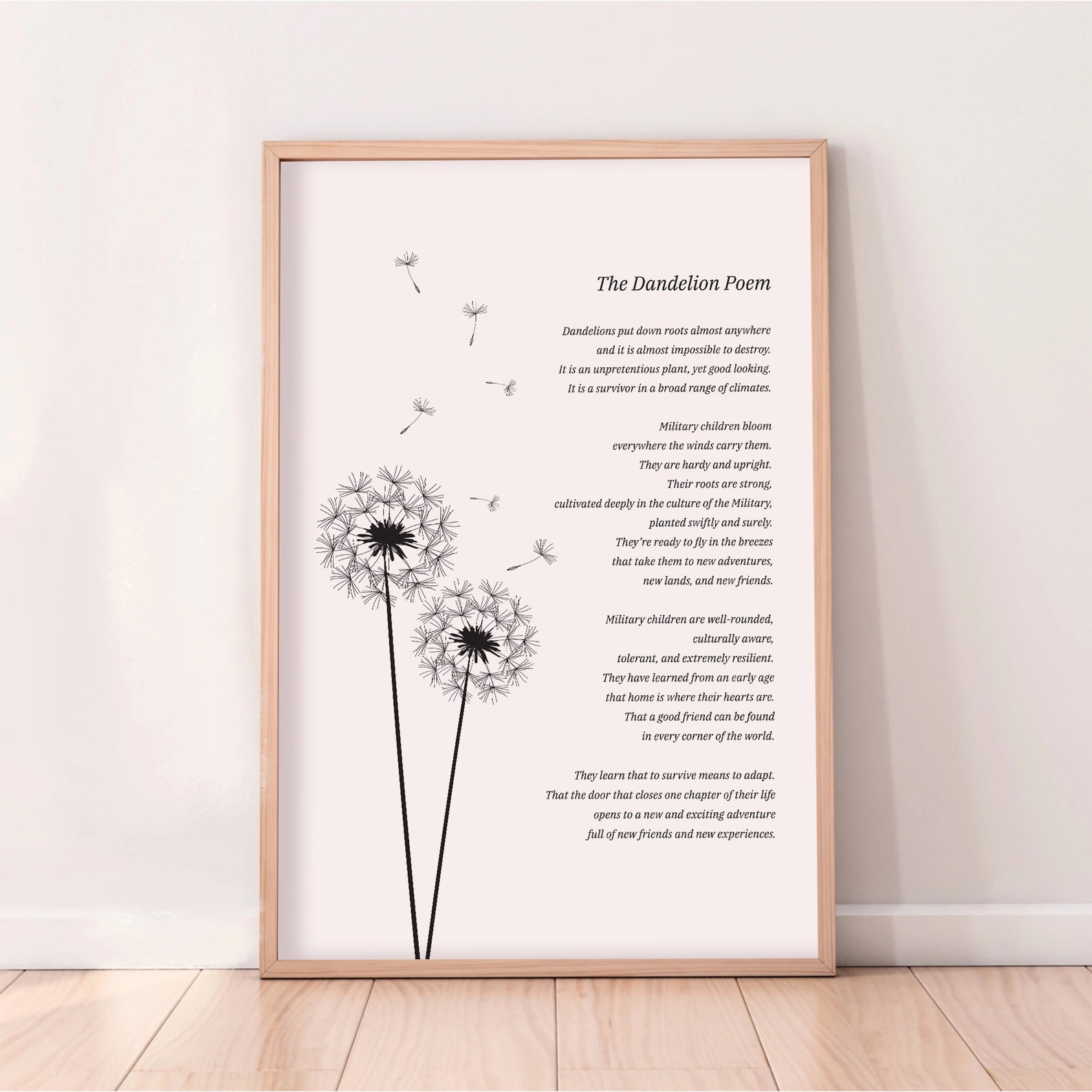 The Dandelion Poem, Official Flower, Military Child, Military Decor ...
