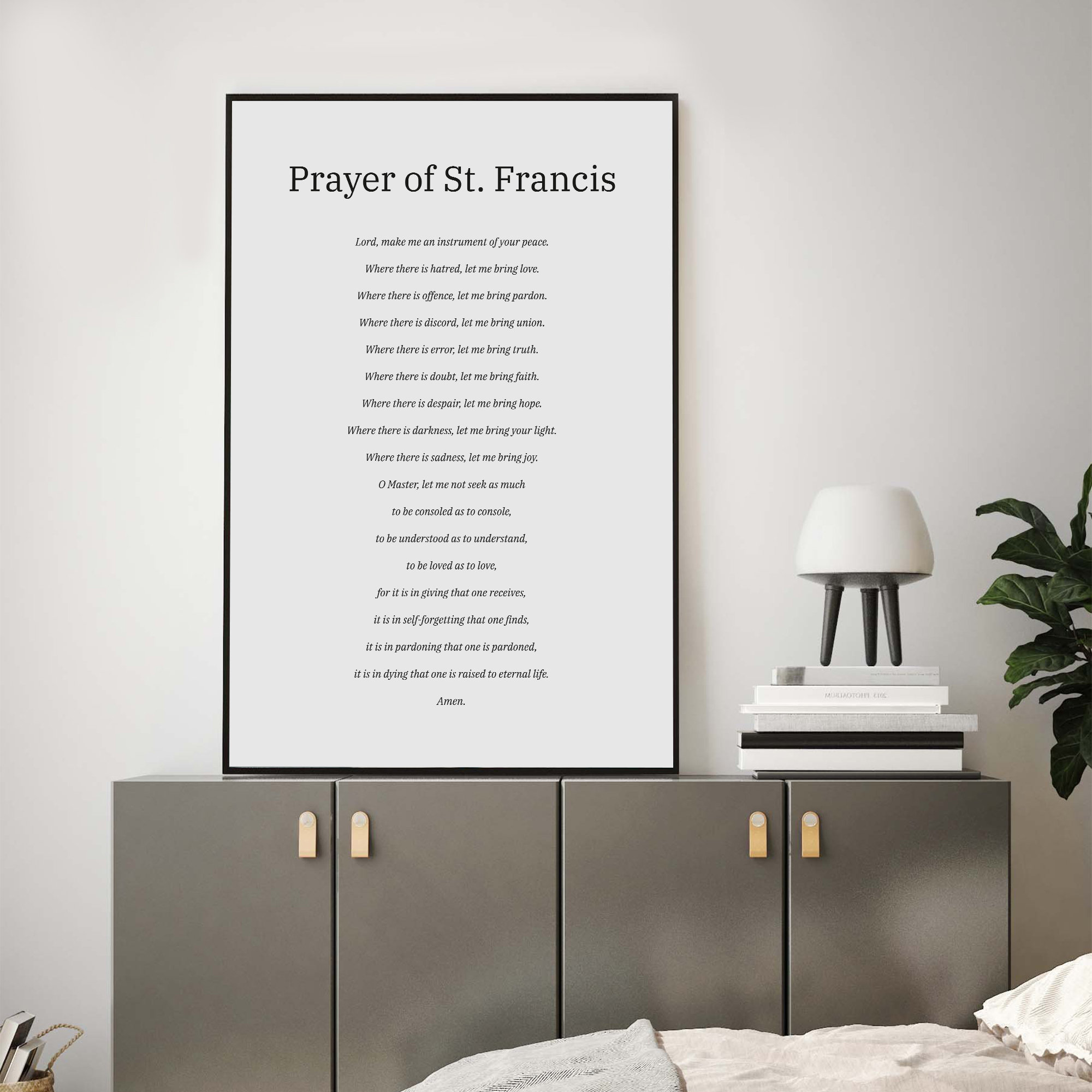 Prayer of St Francis Wall Art, Inspiring Christian Wall Art, Spiritual ...
