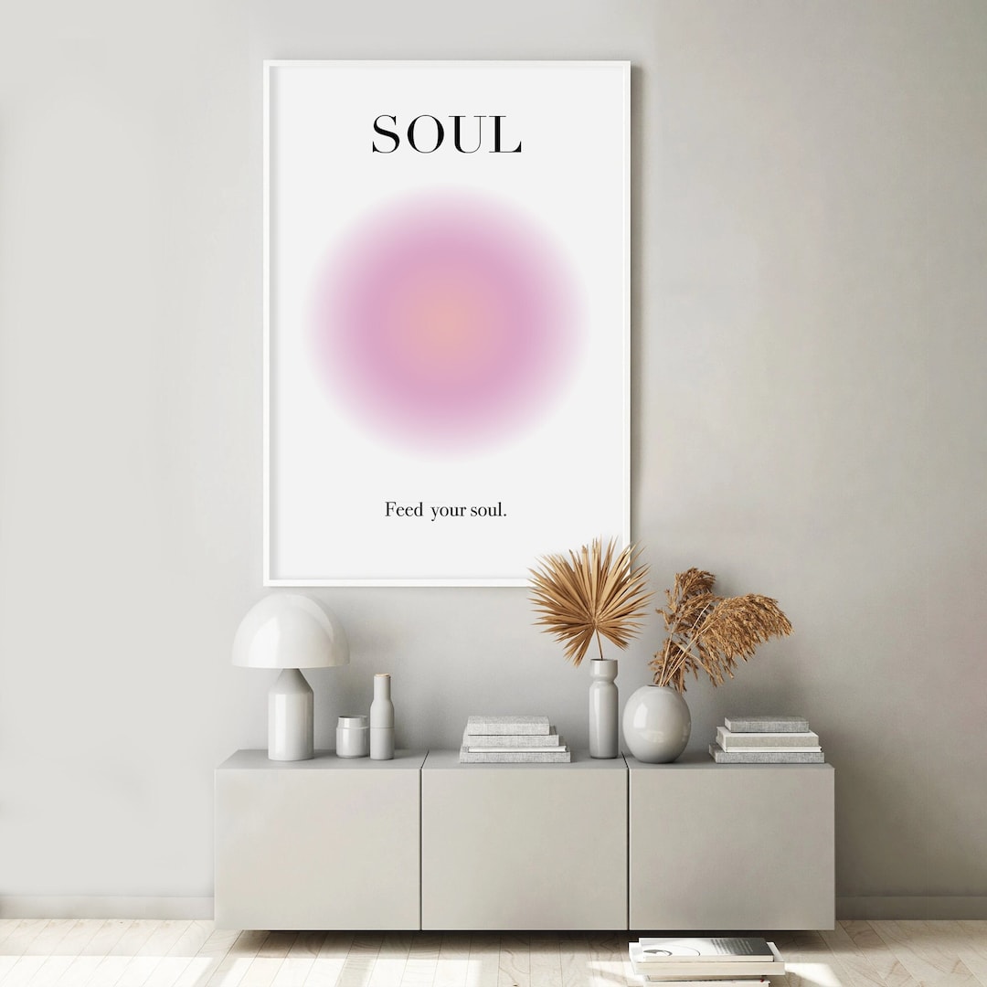Soul Gradient Wall Art, Trendy Aura Wall Art, Therapist Office Art ...