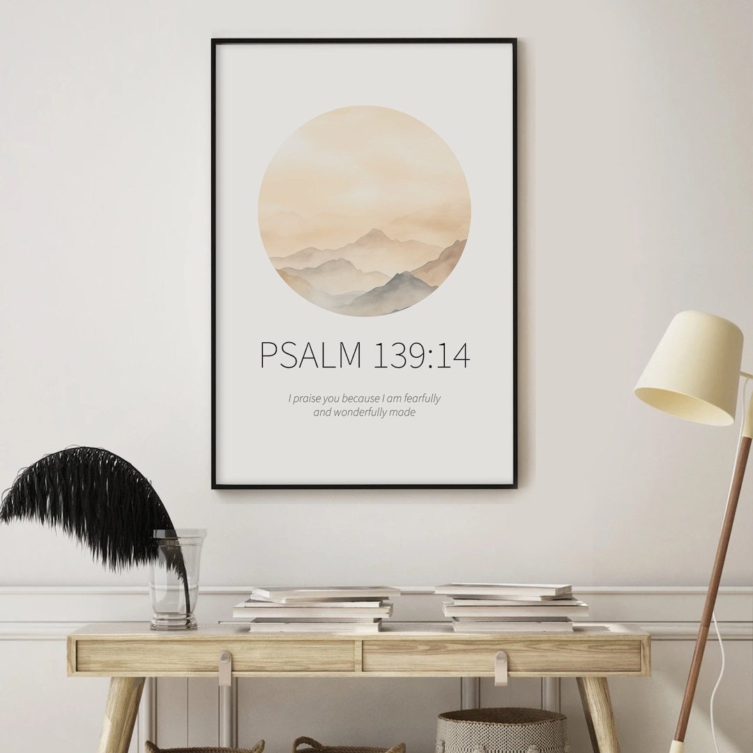 Psalm 139 Wall Art, Jesus Wall Art, Christian Wall Art, Spiritual Wall ...