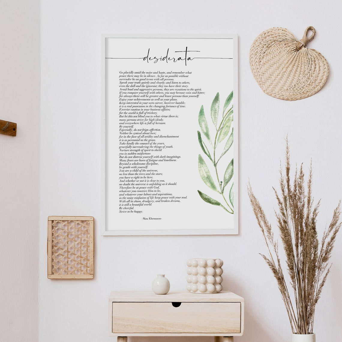 Desiderata Max Ehrmann Print Literature Print Inspirational - Etsy