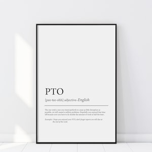 Funny Home Office Decor, PTO Home Office Art Gift, Work From Home ...