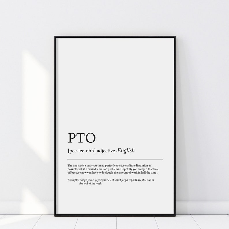 Funny Home Office Decor PTO Home Office Art Gift Work From - Etsy
