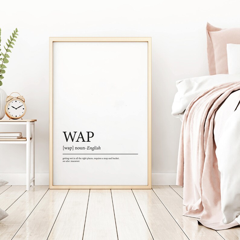 WAP Definition Print, WAP Art Print, Funny Home Decor, Dorm Room Gift ...