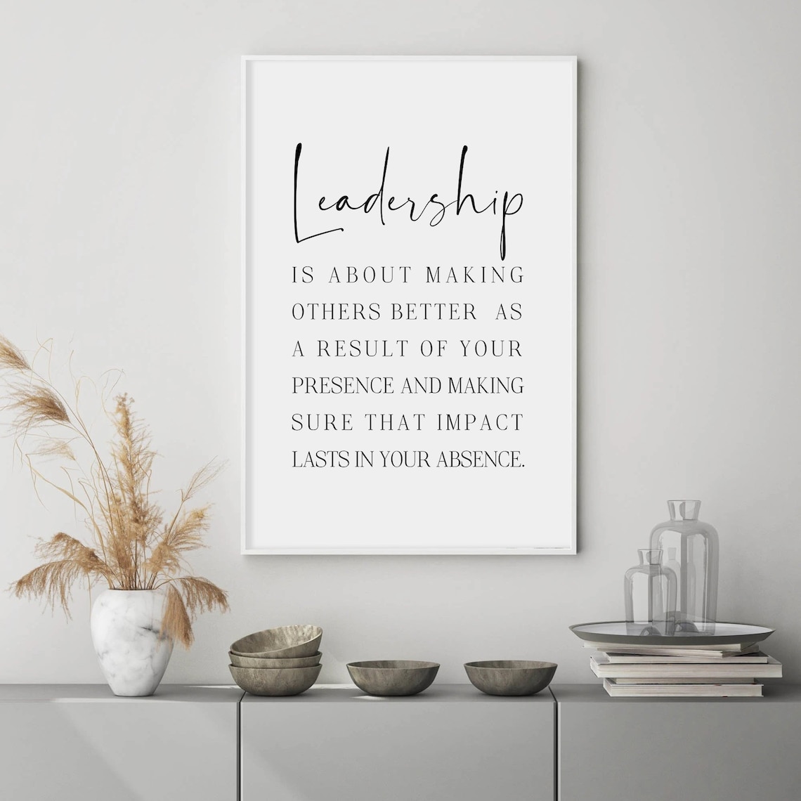 Inspirational Home Office Decor Leadership Poster Work From | Etsy