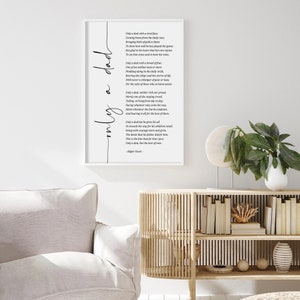 Only A Dad Poem Art, Dad Birthday Gift, Inspirational Grandfather Gift ...