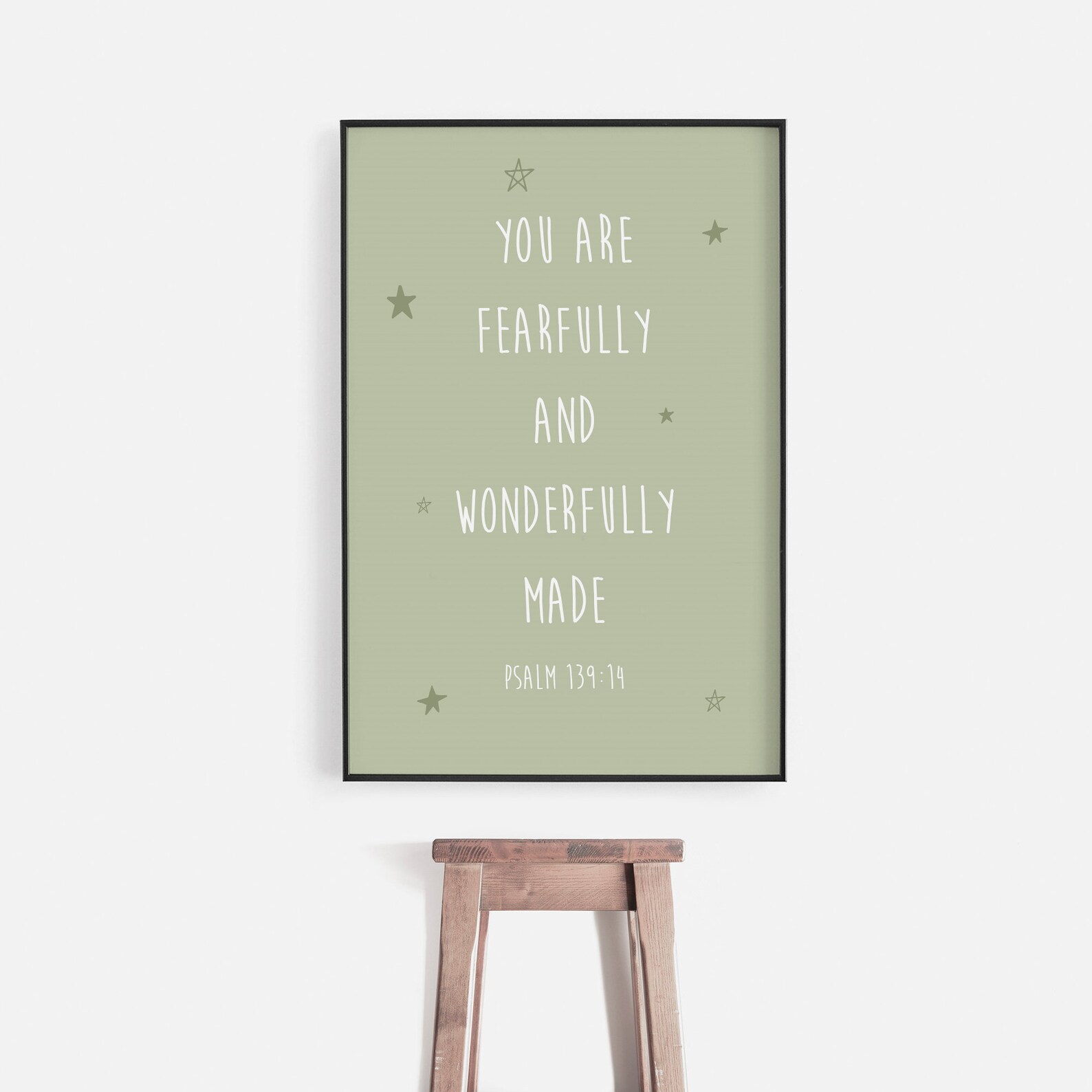 Psalm 139 Wall Art, Nursery Bible Verse Art, You Are Fearfully and ...