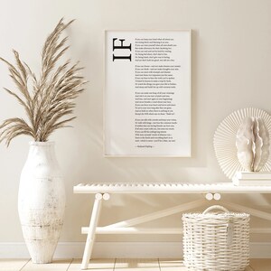 IF Rudyard Kipling Poem Print, Inspiration Text Gift, If Poem Print ...
