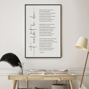It Couldn't Be Done Poem by Edgar Guest Print, Home Office Wall Art ...