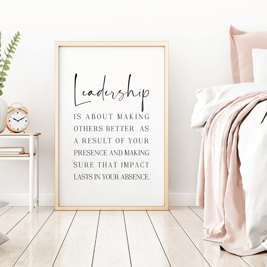 Inspirational Home Office Decor, Leadership Poster, Work From Home ...