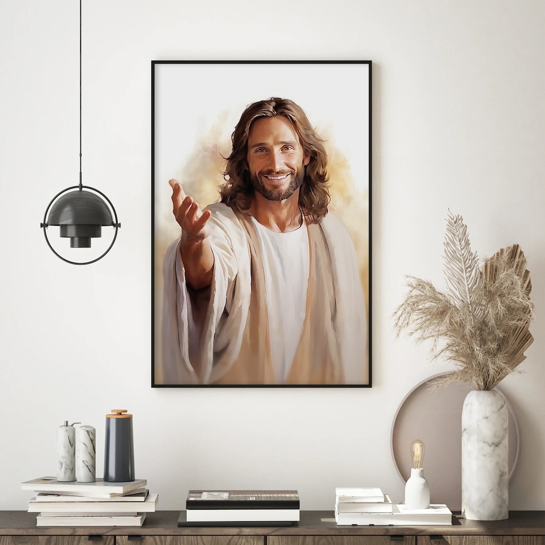 Jesus Wall Art, Christian Wall Art, Spiritual Wall Art, Watercolor ...