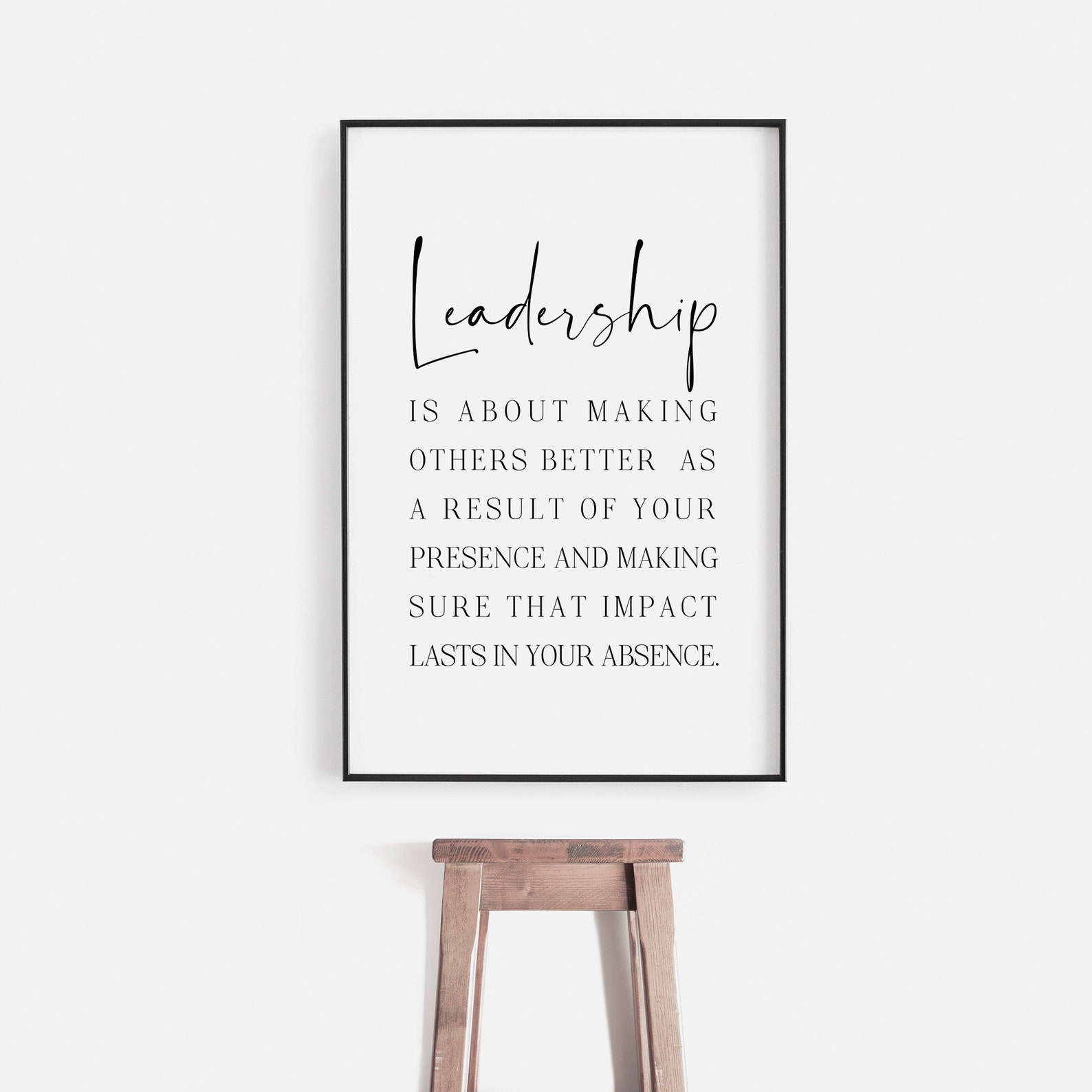 Inspirational Home Office Decor Leadership Poster Work From | Etsy