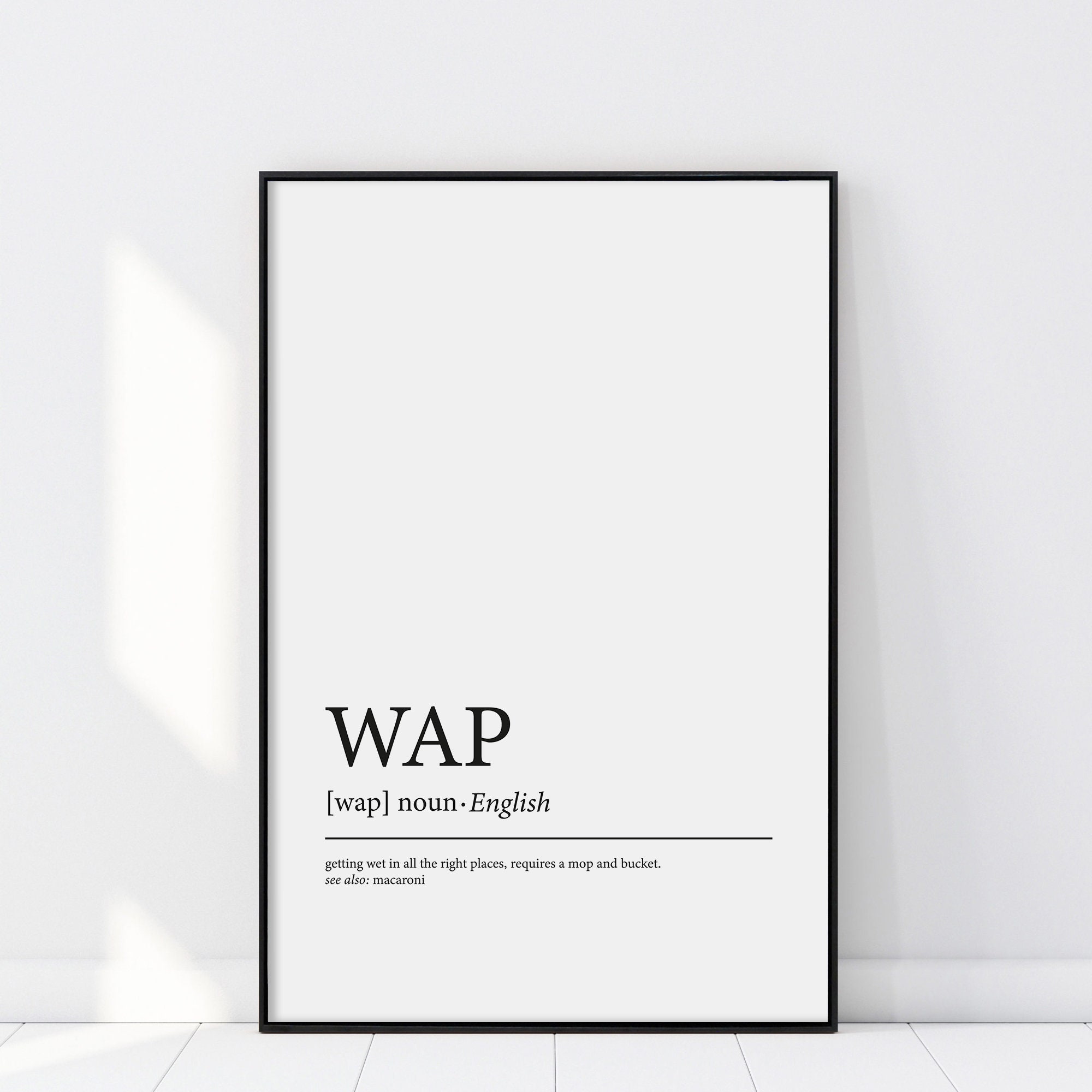 WAP Definition Print WAP Art Print Funny Home Decor Dorm - Etsy