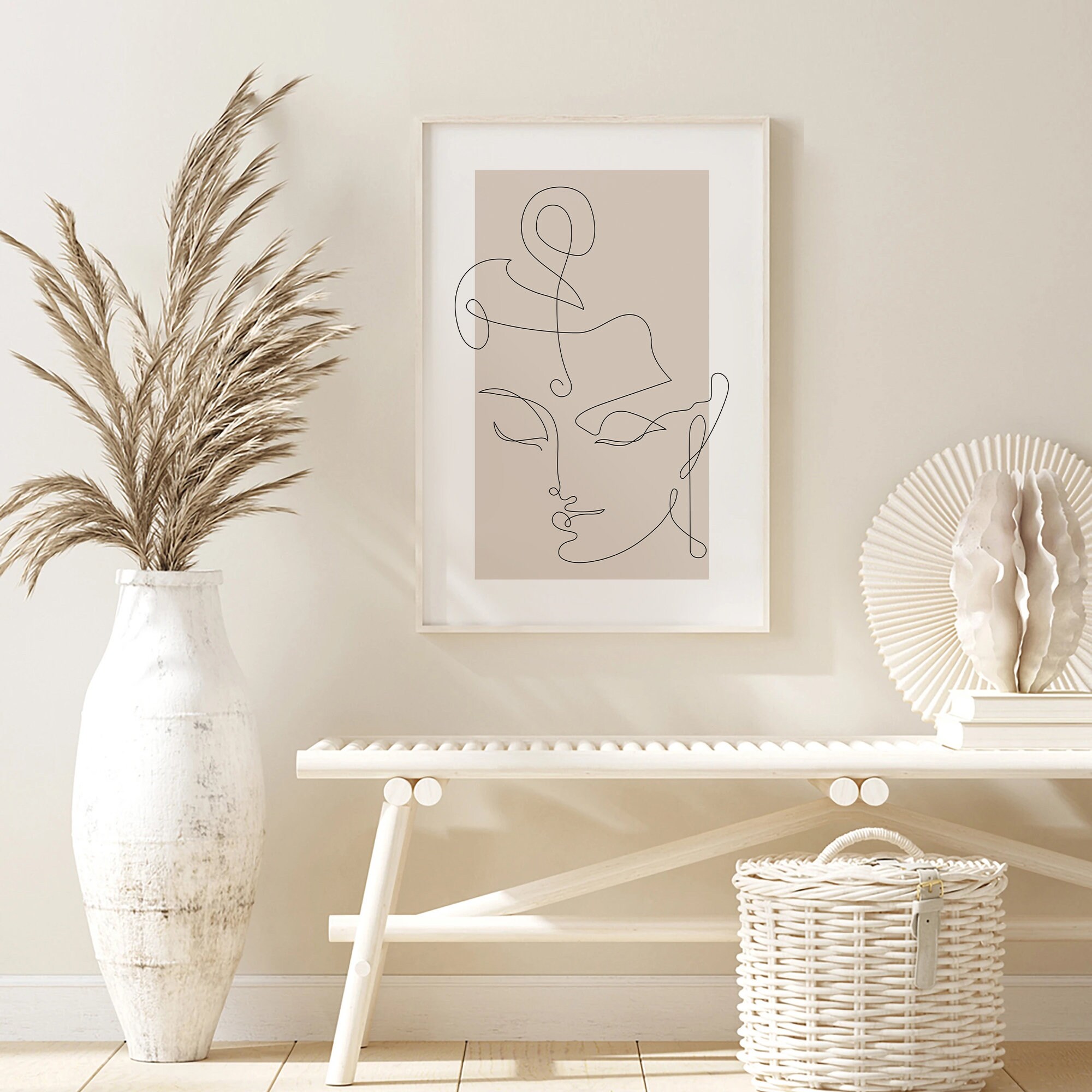 Buddha Wall Art, Yogi Boho Art Print, Zen Buddha Line Art, Zen Decor ...